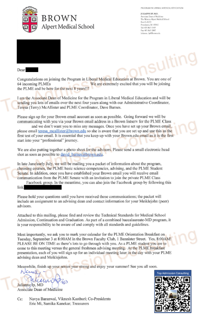 Medical School Acceptance Letters - Top Admission Consulting